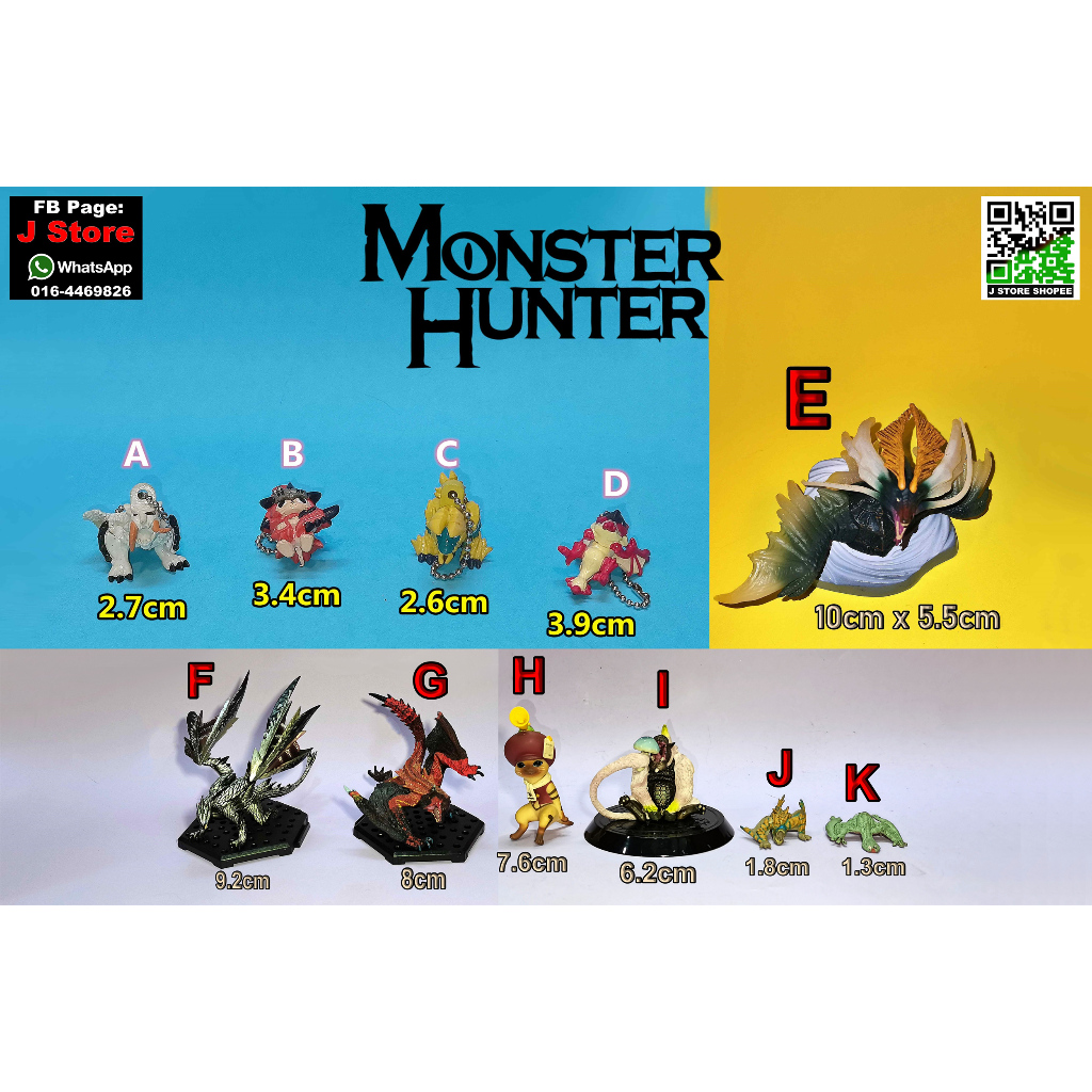 Monster Hunter mini chibi key chain figure ( J Store ) | Shopee Singapore