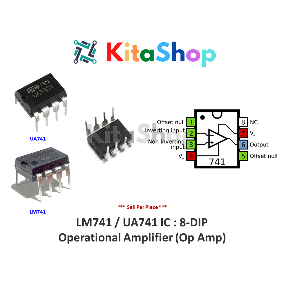 LM741 Operational Ampliflier (Op Amp) IC : 8-DIP | Shopee Singapore