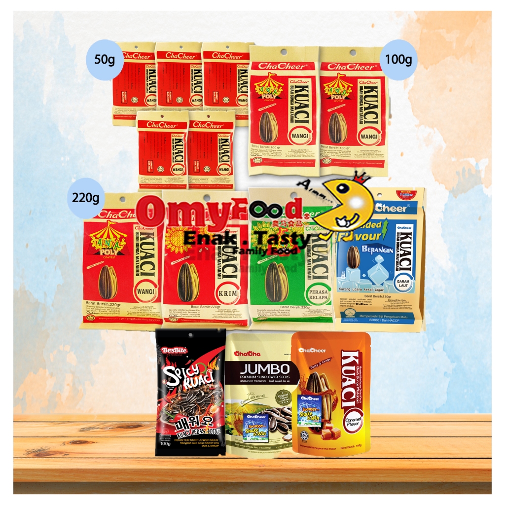 MATAHARI 40g/100g/220g ChaCheer Kuaci Fragrant/Coconut/Cream,/Sea Salt/Caramel/Jumbo Sunflower ...