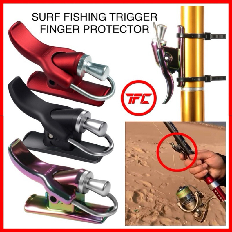 TFC Cannon Surf Fishing Rod Cast Trigger Aid Finger Protector Launch ...