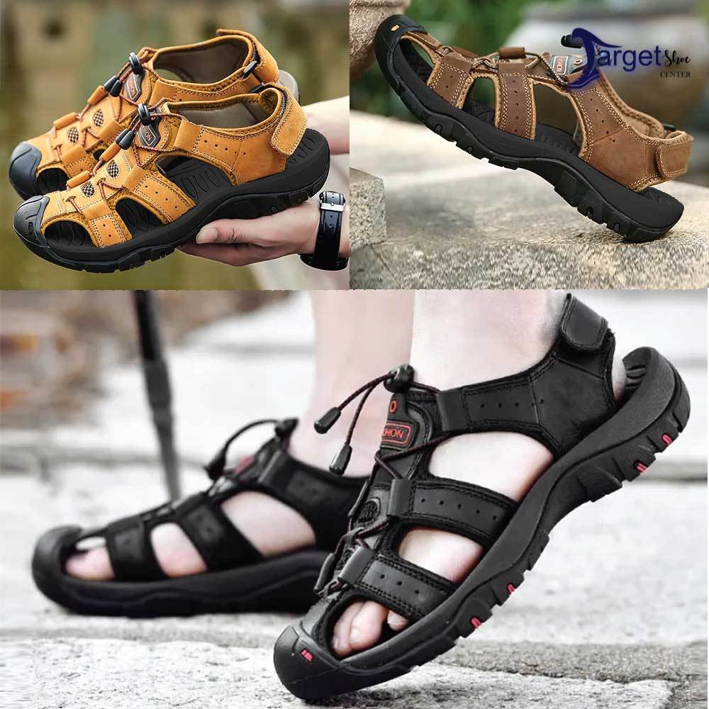Pure Leather Sandals For Men High Quality Outdoor Shoes With Large ...