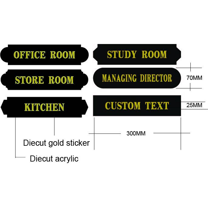 Room signage, office signage, position room signage, papan tanda bilik ...