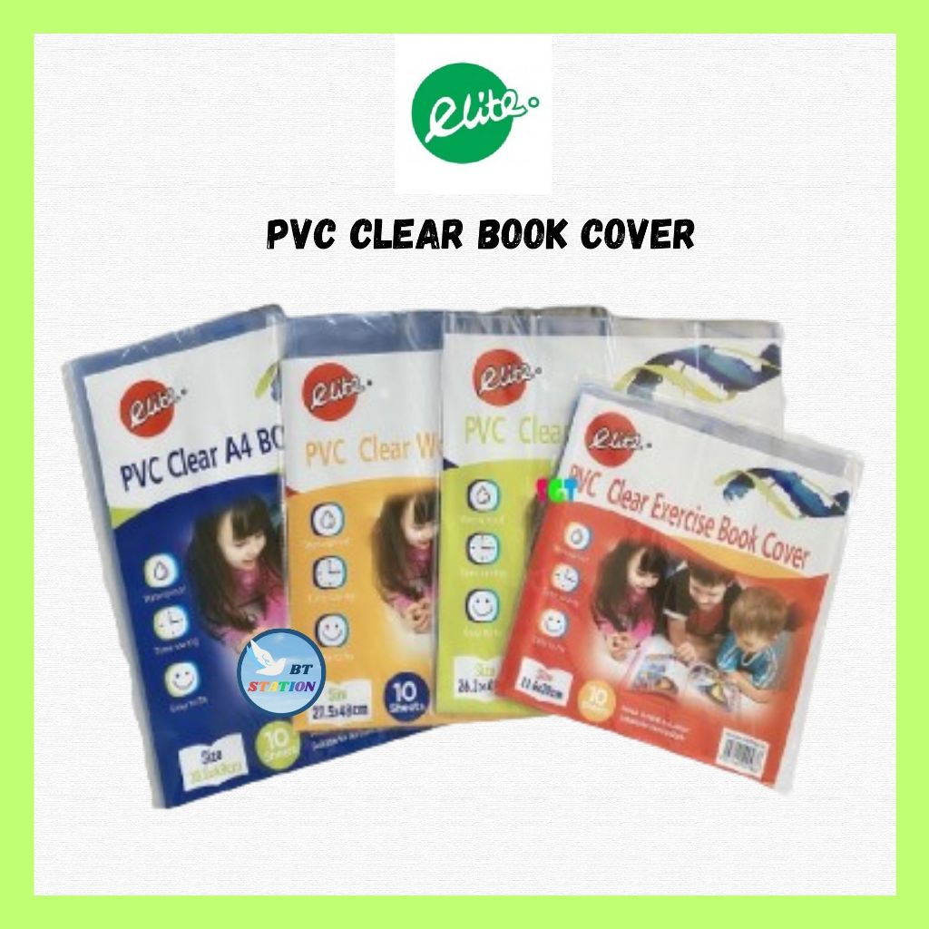 Elite PVC Clear Book Cover A4/Exercise Book/Work Book/Text Book (10's ...
