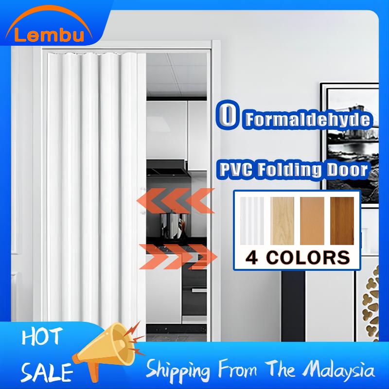 Sliding door PVC Pintu Lipat indoor Folding door White/Walnut/Wood ...