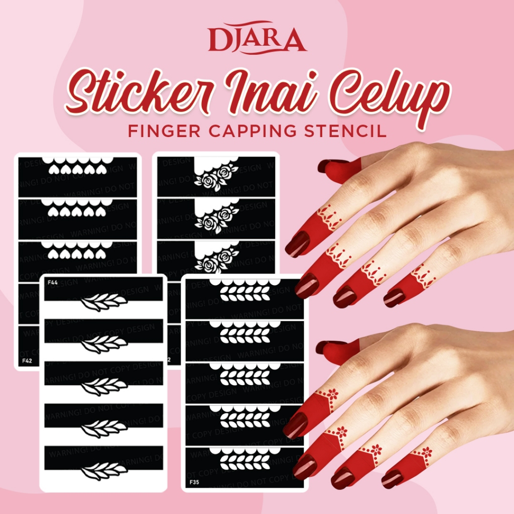 STICKER INAI CELUP / STICKER HENNA FINGER / STICKER INAI JARI / FINGER ...