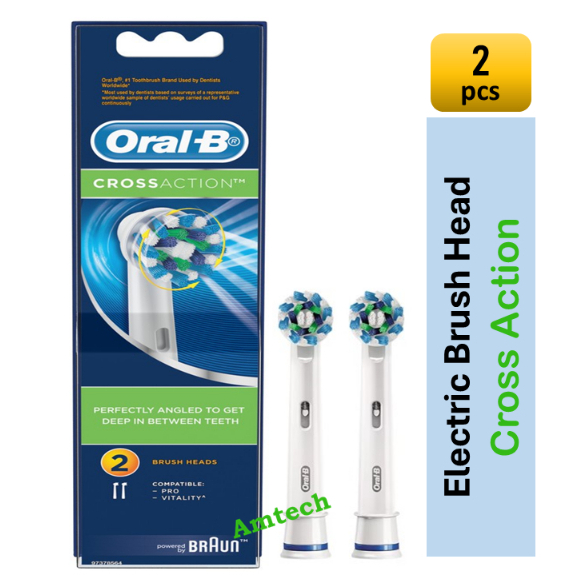 Oral-B Cross Action Replacement Electric Toothbrush Heads (2pcs ...