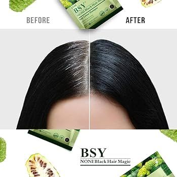 Natural Black Hair Shampoo Hair Dye Professional Hair White Hair Turn ...