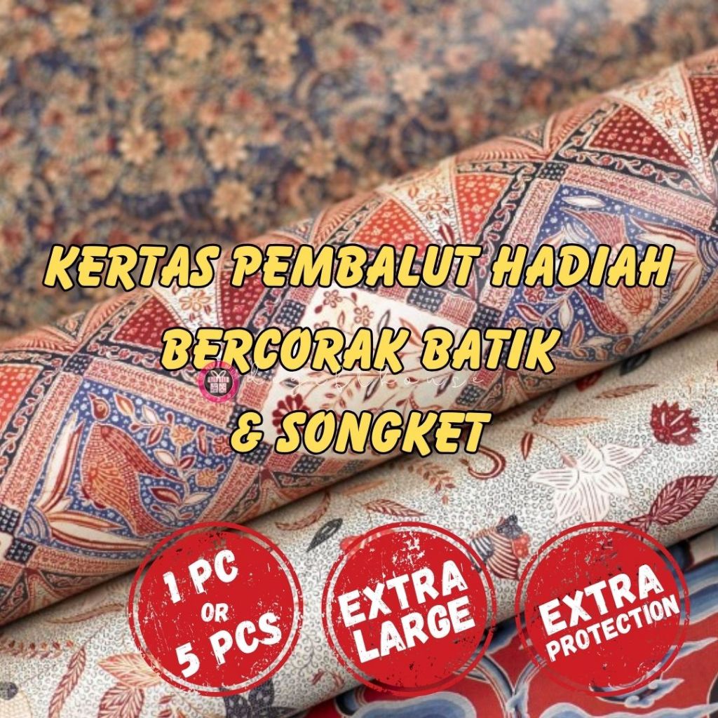 Wrapping Extra Large Paper Kertas Balut Hadiah Corak Batik 礼物纸 Wrapper ...