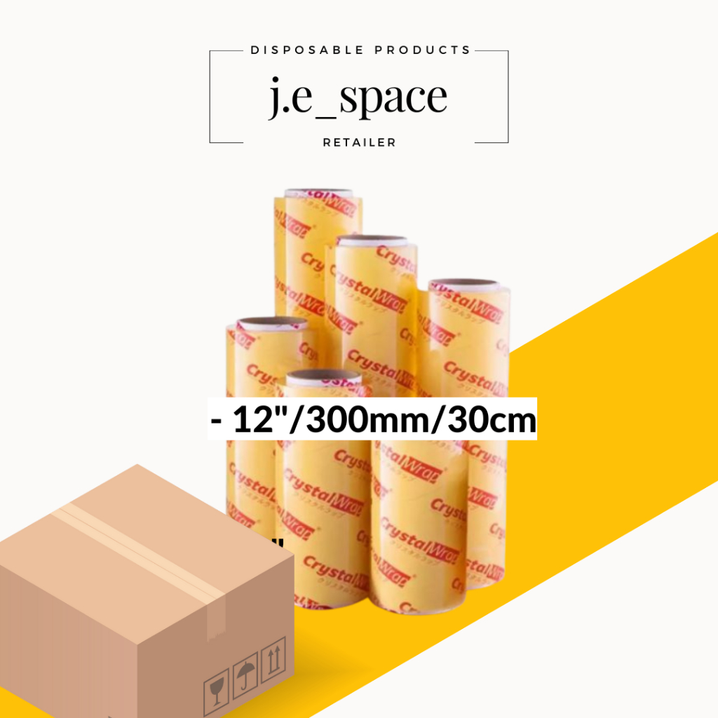 [CARTON DEAL] Crystal Wrap | Plastik Food Wrap | Transparent | 12 ...