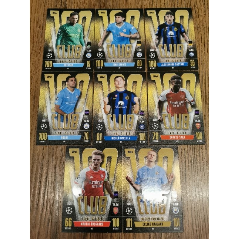 Topps Match Attax UCL 2023/24 100 Club Cards (Topps India) | Shopee ...