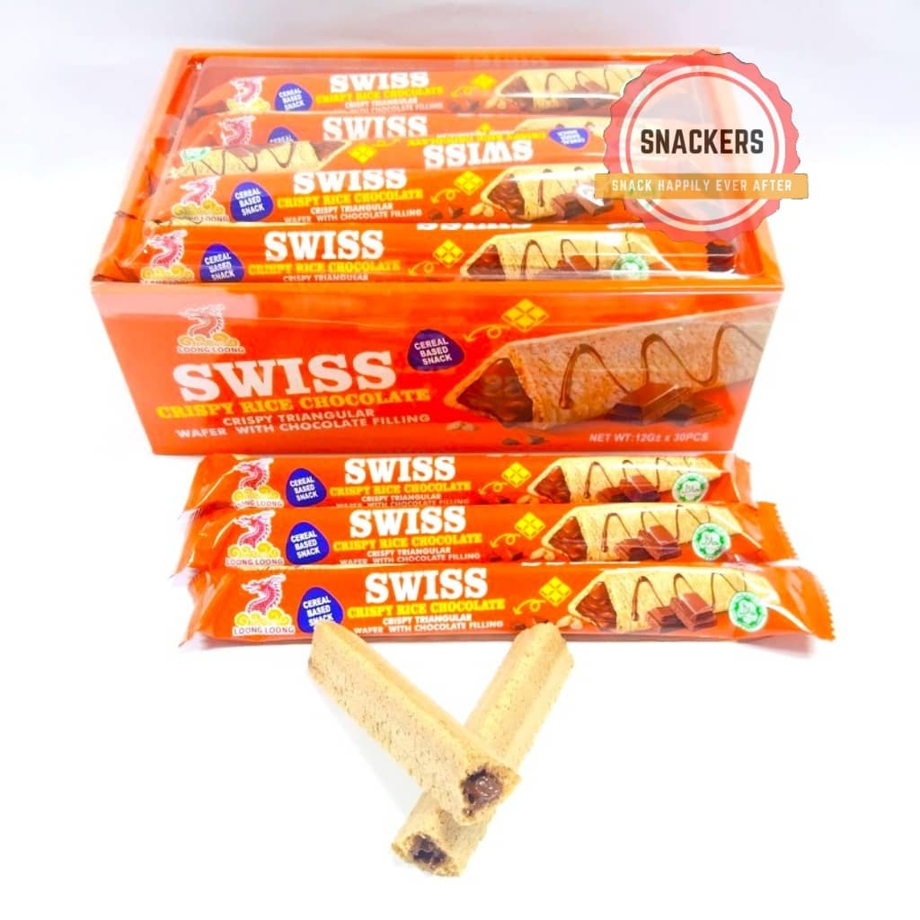 Loong Loong 30Pcs Swiss Crispy Rice Chocolate Crispy Triangular Wafer ...