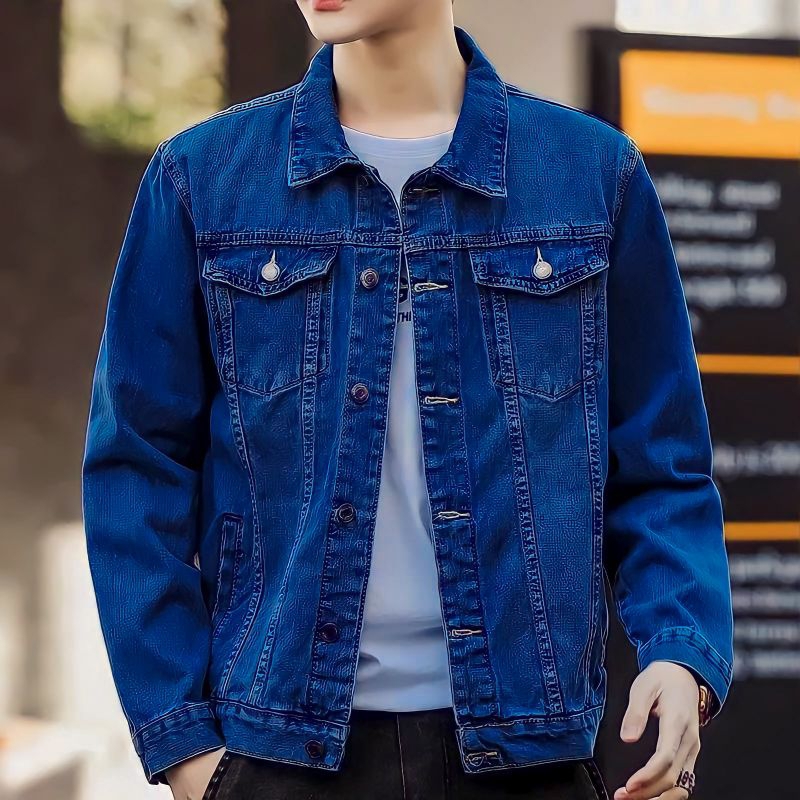 5 out Slim Men Denim Jeans Jacket Men Clothes Cowboy Male Jacket Jaket ...