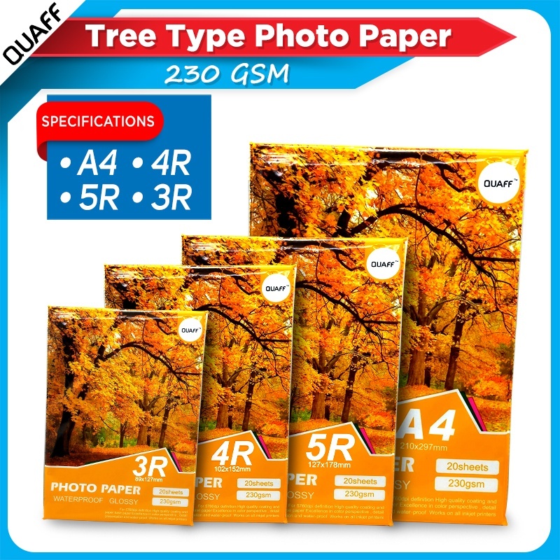 Professional 3R 4R 5R A4 A3 Photo Paper Glossy waterproof 180 / 200 ...