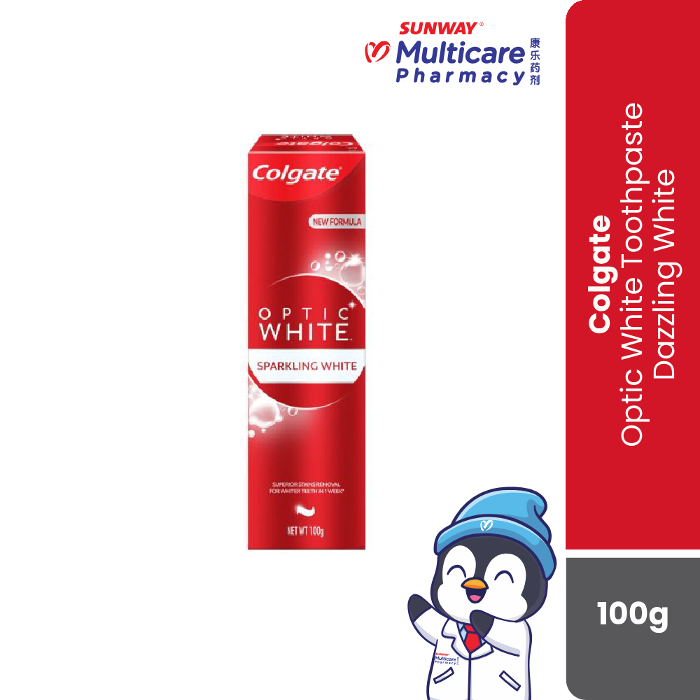 Colgate Toothpaste Optic White 100G Dazzling White | Shopee Singapore