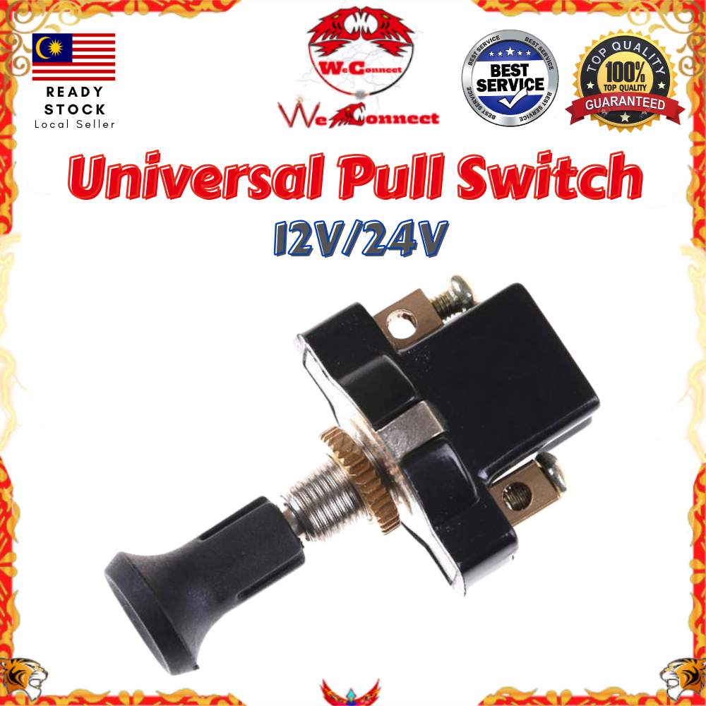 WeConnect Universal 12V 24V Push Pull On Off Long Switch For Fan ...