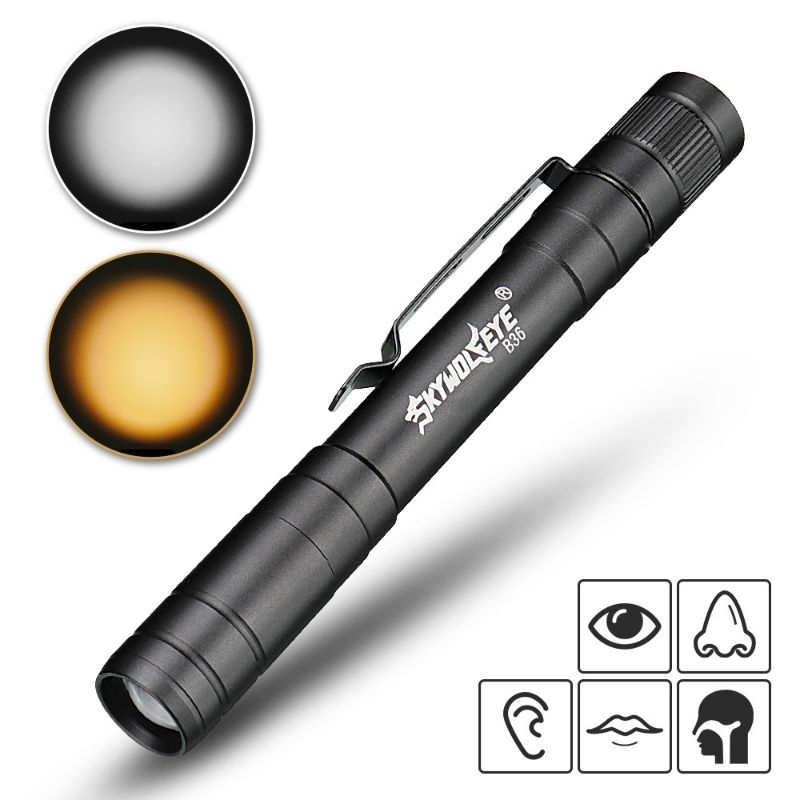 Pen Torch Double Light Source Medical Examination Light Mini Portable ...