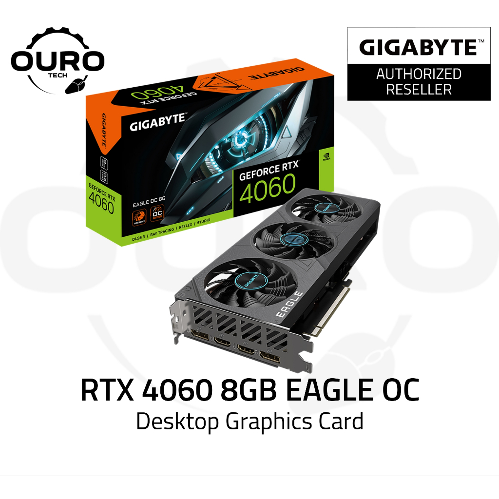 GIGABYTE RTX 4060 8GB EAGLE OC DESKTOP PC GRAPHICS CARD GPU | RTX4060 ...