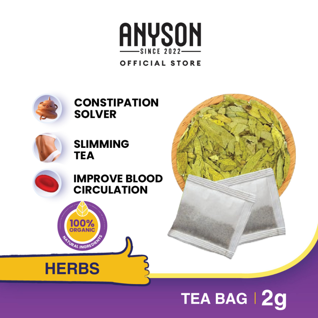 Anyson Sanna Tea Daun Senna 番泻叶| 2g & 4g Herbal Infusion for Natural ...