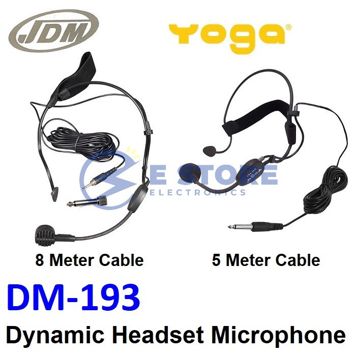 JDM / YOGA DM-193 Dynamic Headset Microphone (Max 8 Meter Cable ...