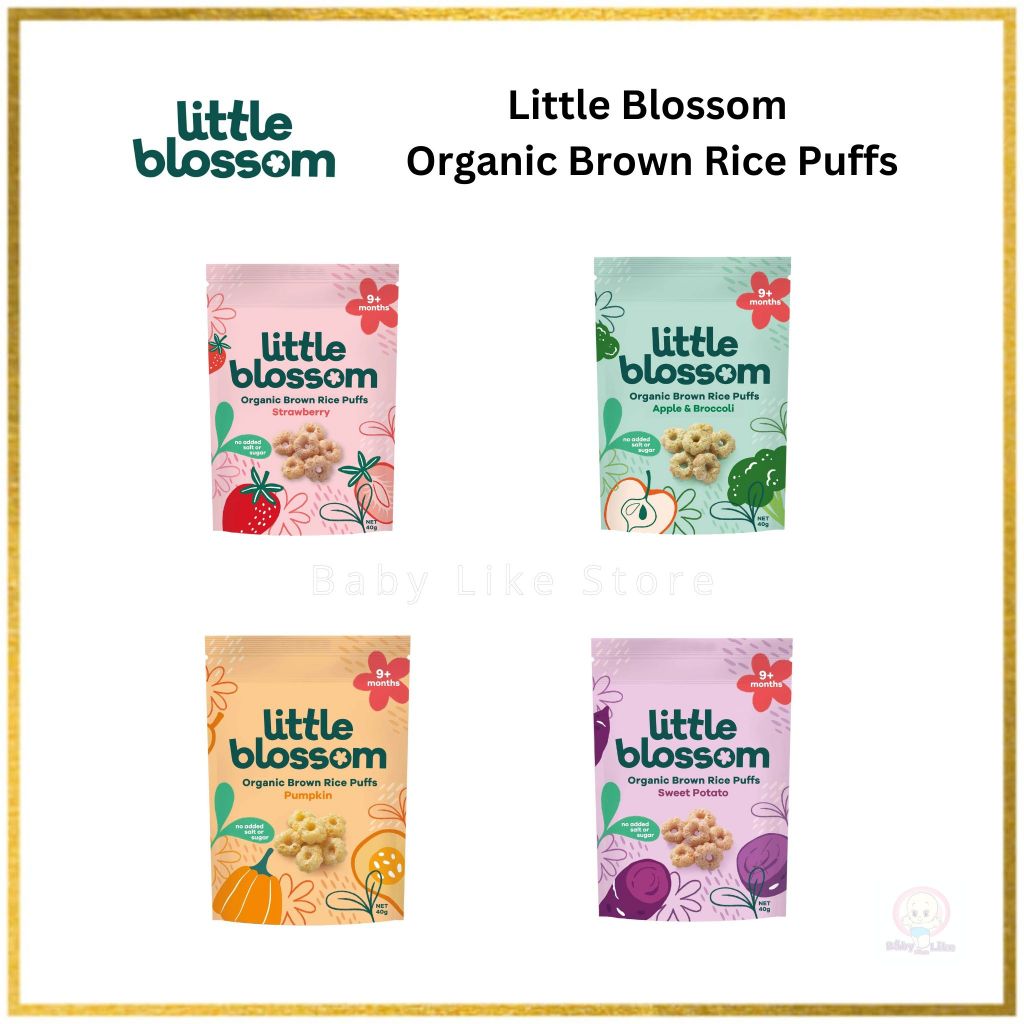 Little Blossom Organic Baby Puffs - Strawberry, Apple & Broccoli ...