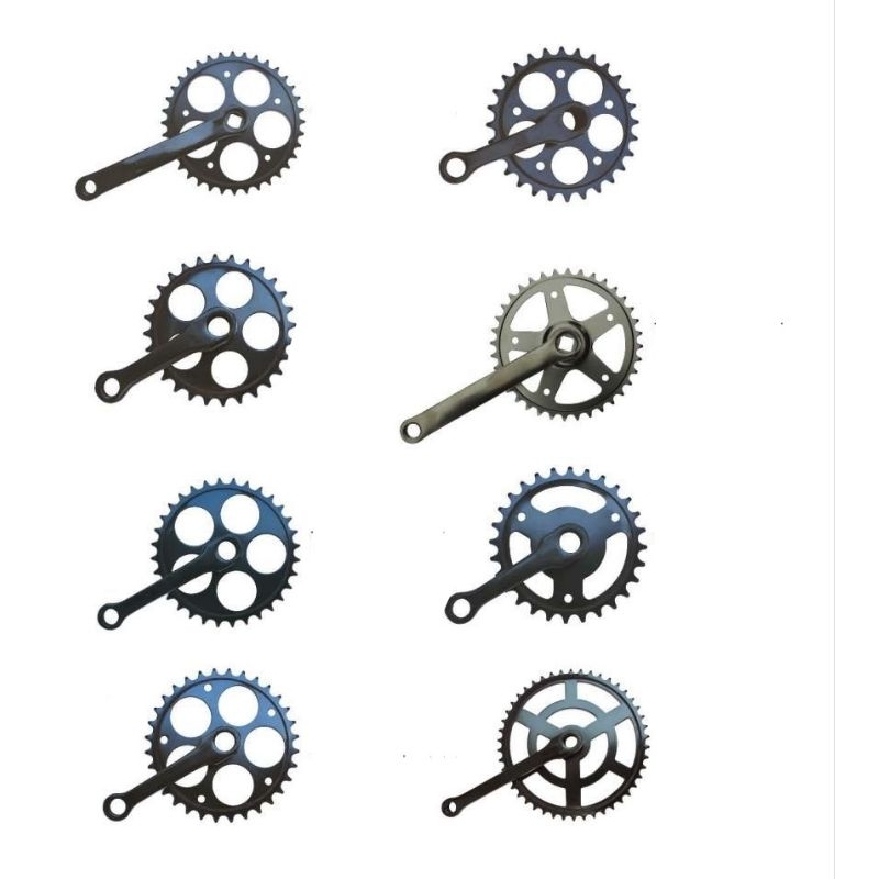 Bicycle 48T/52T Single speed Crank set 48T 52T CrankSet Adult Basikal ...