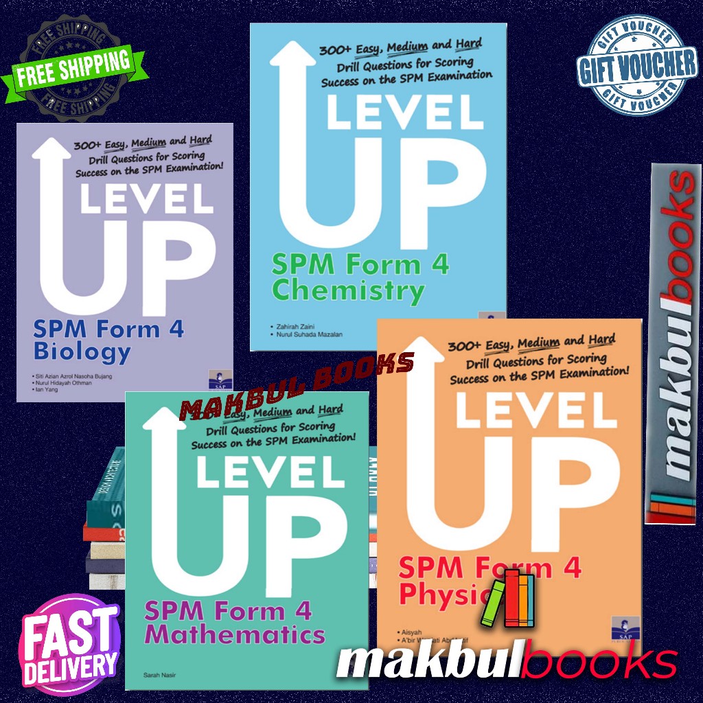 SAP: LEVEL UP SPM FORM 4 CHEMISRY/ PHYSICS/ BIOLOGY/ MATHEMATICS (2024 ...
