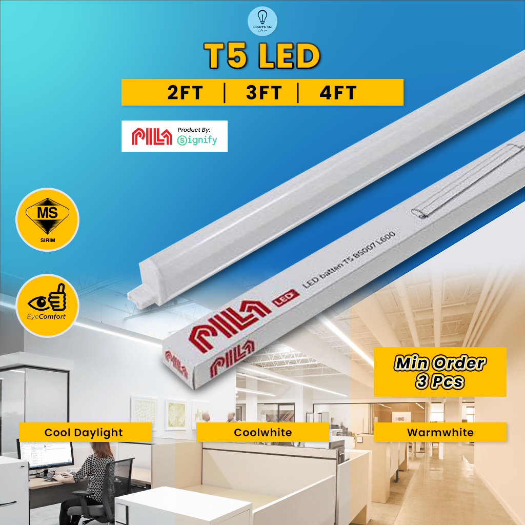 PILA 2ft/3ft/4ft LED T5 Lampu Siling Light Box Lamp Lampu Siling Plaster T5 LED Gypsum Board ...