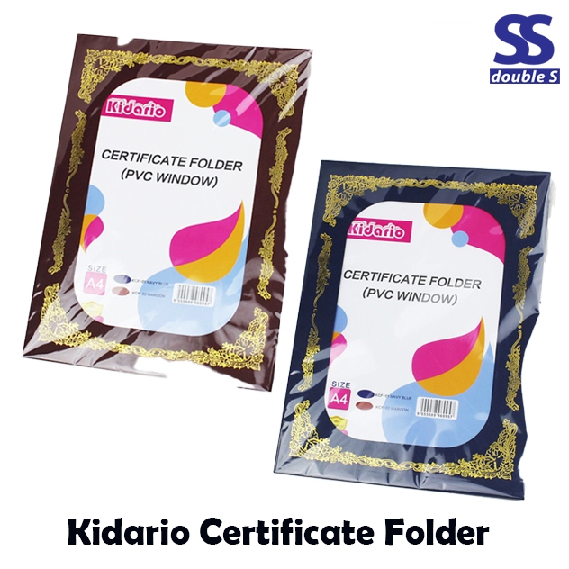 Kidario Certificate Holder PVC Window Folder /Kertas Sijil Folder ...