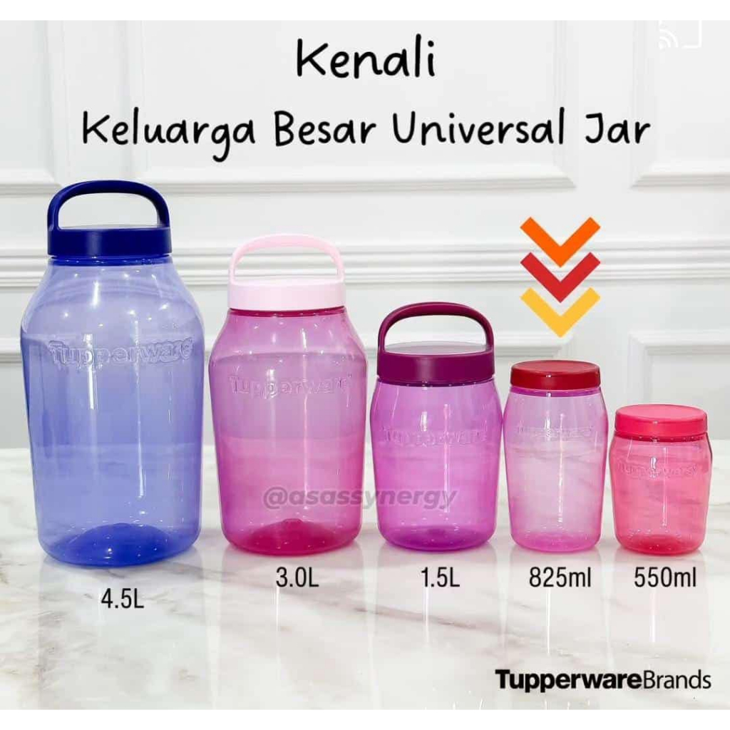 Tupperware Airtight Universal Jar 4.5L 3L 1.5L 825ml 550ml 325ml ...