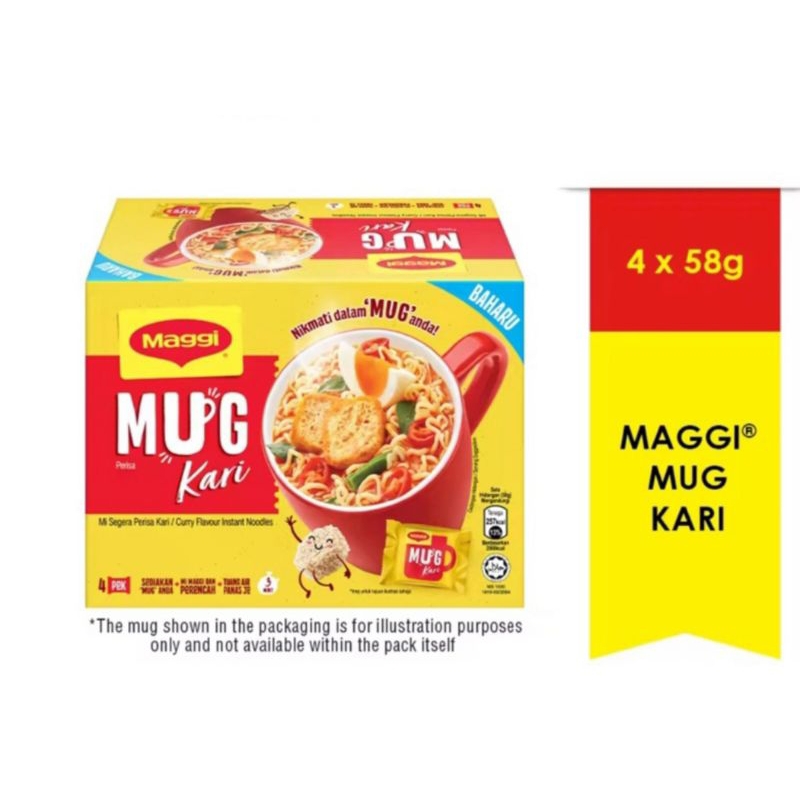 Limited 「No Include Mug」Maggi Instant Mug Noodles Flavour Curry/Chicken ...