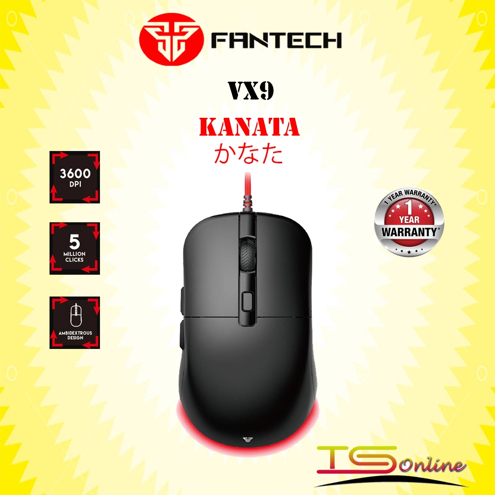 FANTECH VX9 Black KANATA Gaming Mouse | Shopee Singapore