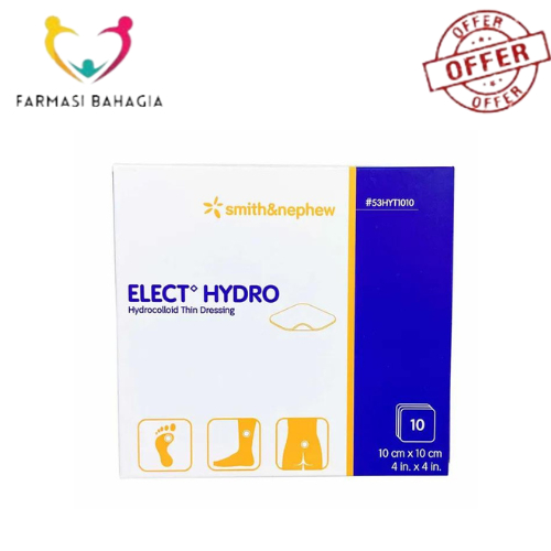SMITH&NEPHEW ELECT HYDRO HYDROCOLLOID THIN DRESSING 10CM X 10CM ...