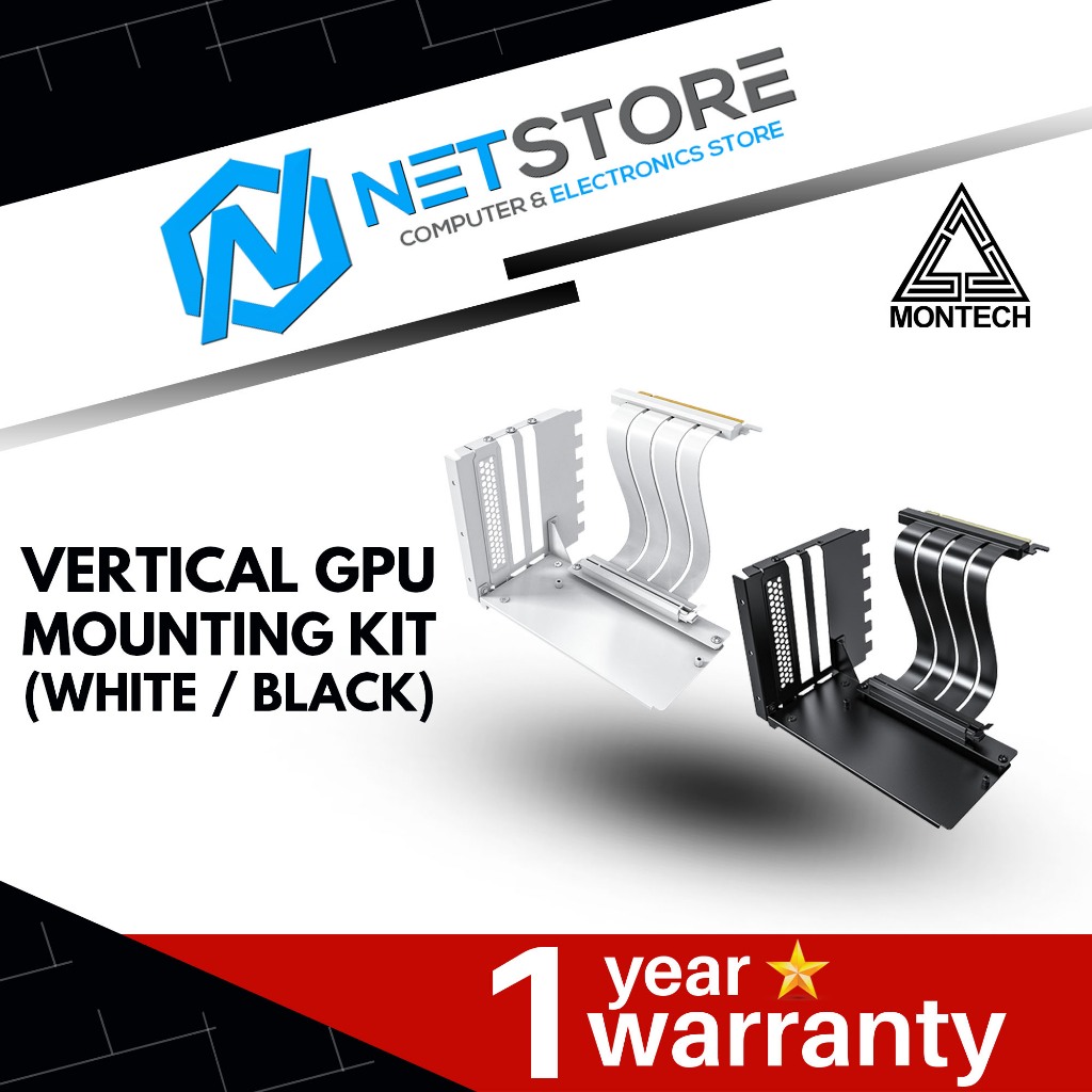 MONTECH VERTICAL GPU MOUNTING KIT (WHITE / BLACK) | Shopee Singapore