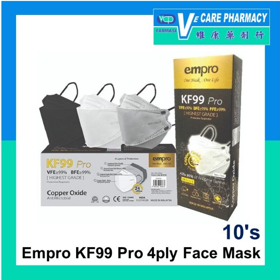 Empro KF99 Pro Copper Oxide 4 Layers Protective Respirator Face Mask ...