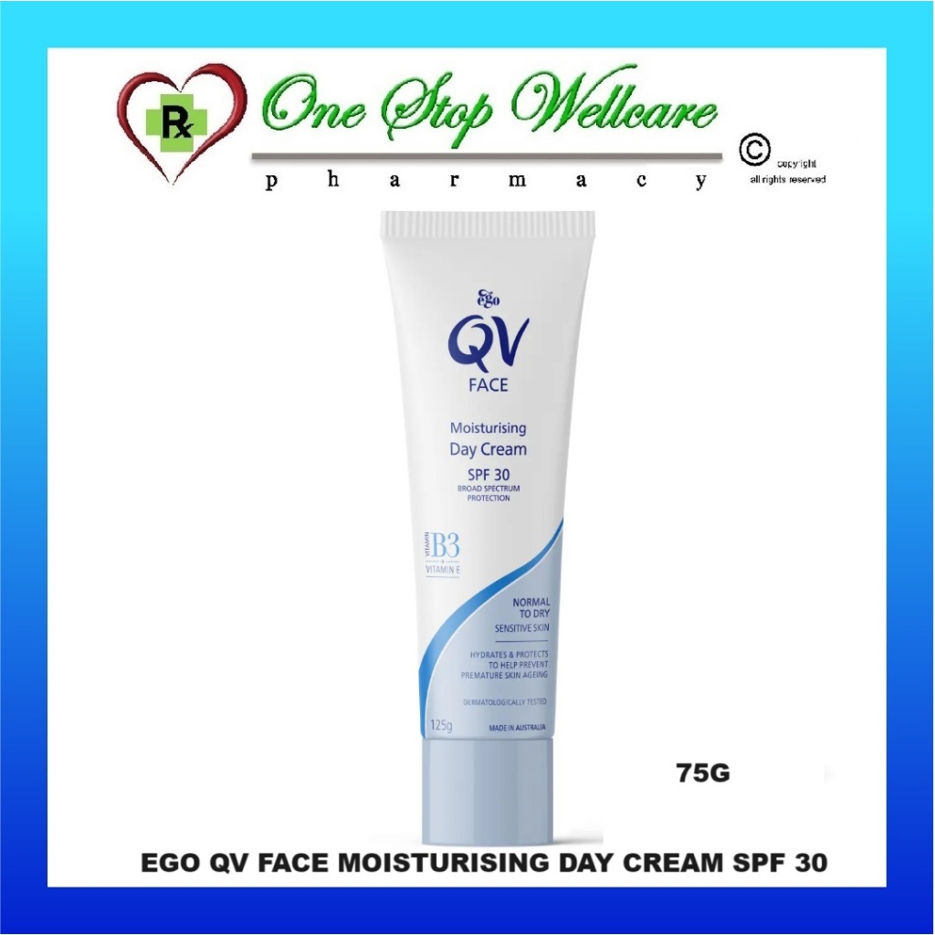 EGO QV FACE MOISTURISING DAY CREAM SPF 30 75G (EXP:08/2026) | Shopee ...