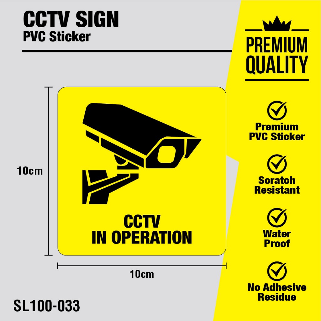 Signage for CCTV In Operation / CCTV Sedang Beroperasi (10cm x 10cm ...