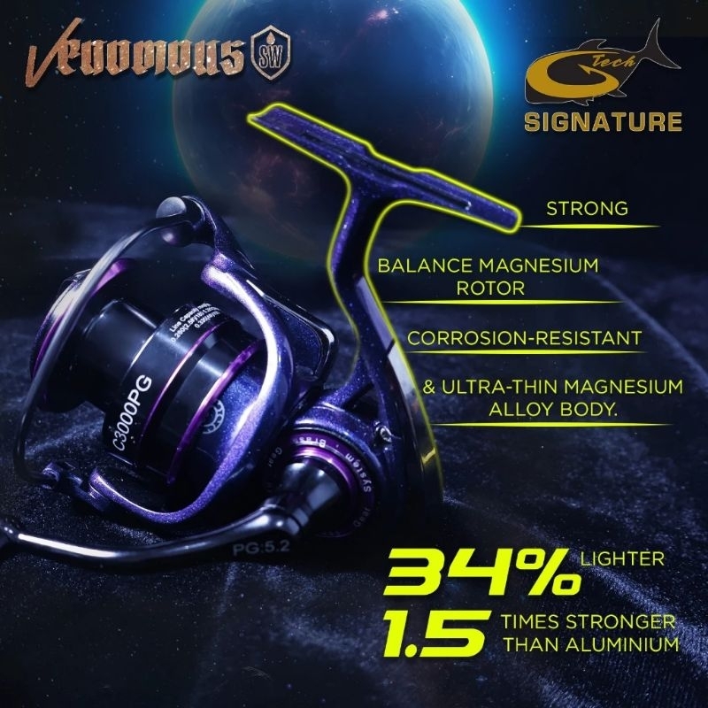 NEW 2024 G-TECH VENOMOUS SW SIGNATURE SPINNING REEL | Shopee Singapore