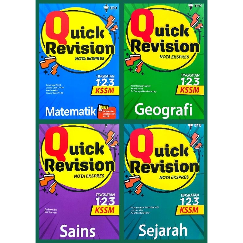 Reference BOOK / EXPRESS NOTE - QUICK REVISION LEVEL 1.2.3 KSSM - EPH (2024) | Shopee Singapore