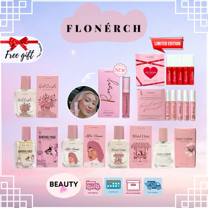 FLONERCH Discovery Set Rosy Lip Girl Crush After Shower Bonjour Paris ...