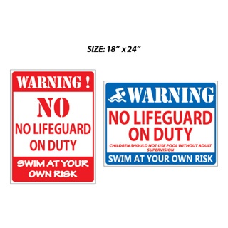 Swimming Pool Safety Signage Kolam Renang Pool Rules Sticker Stic on 1 ...