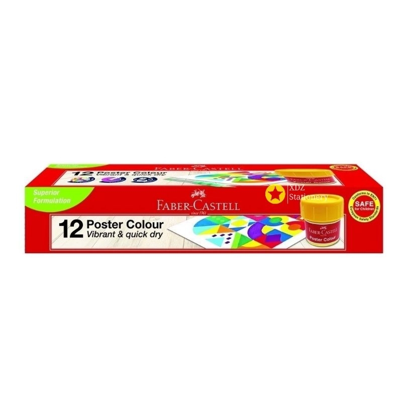 FABER CASTEL POSTER COLOUR (12 / 18 COLOURS) | Shopee Singapore