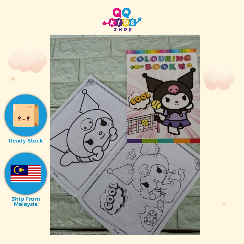 B5 Fancy Sanrio Coloring Book ( Jq809Ee ) Children's Coloring Book 银色本 ...
