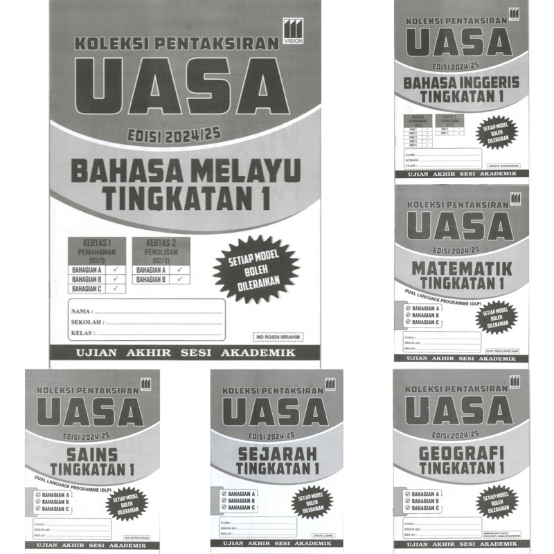 Uasa Assessment Collection Edition 2024/25 Form 1 (Vision) | Shopee ...