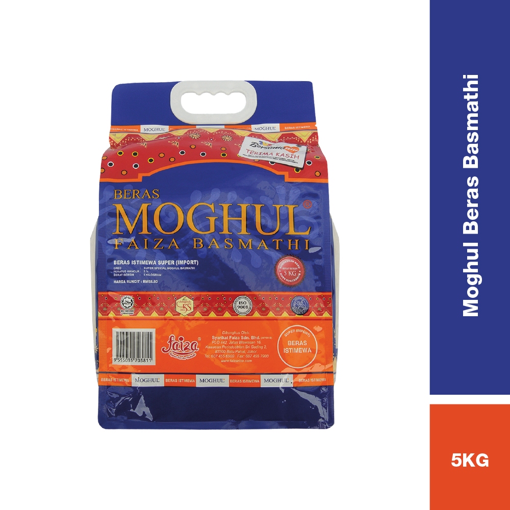 Beras Faiza Moghul Basmathi Rice 5kg | Shopee Singapore