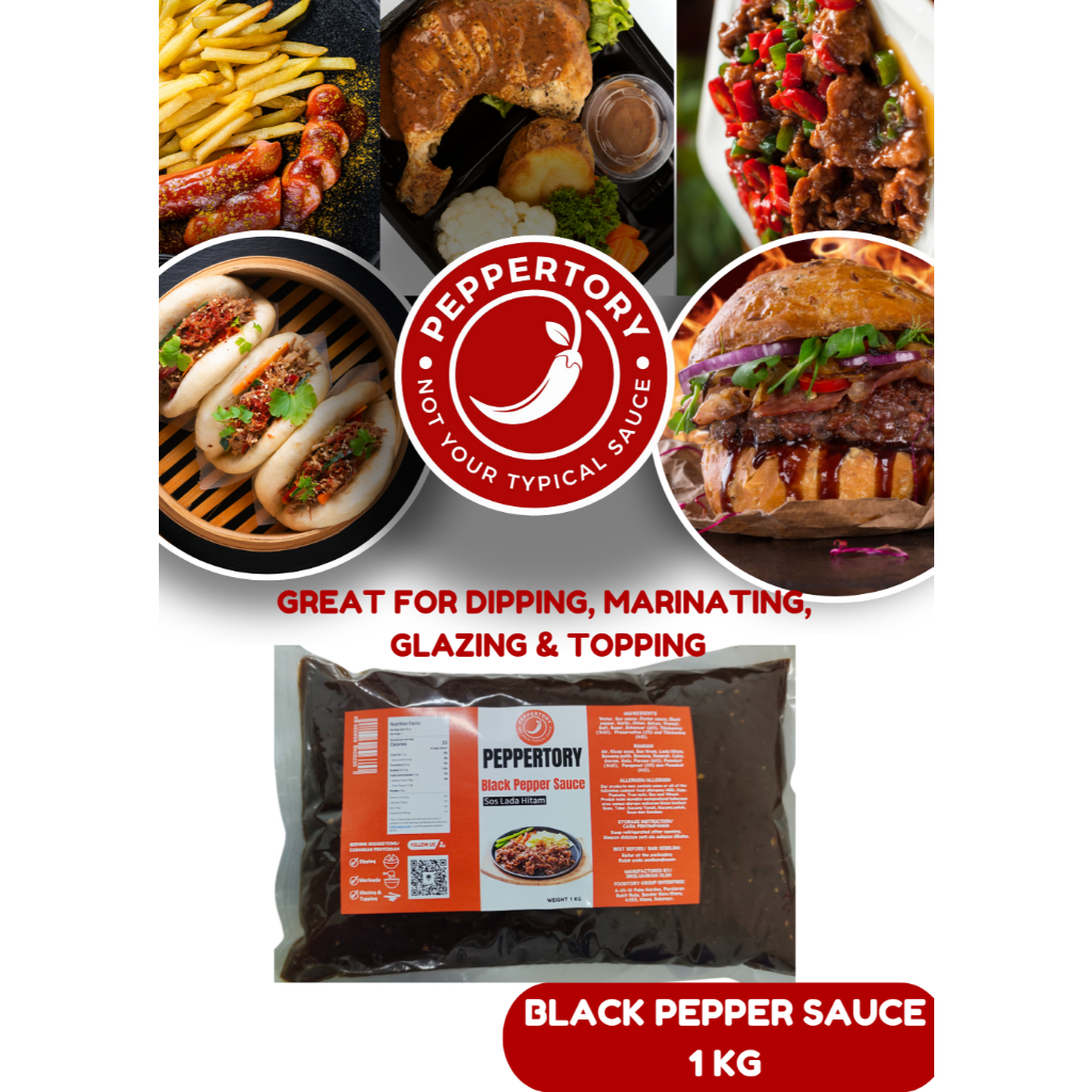 PEPPERTORY 1 KG BLACK PEPPER SAUCE ( SOS LADA HITAM ) | Shopee Singapore