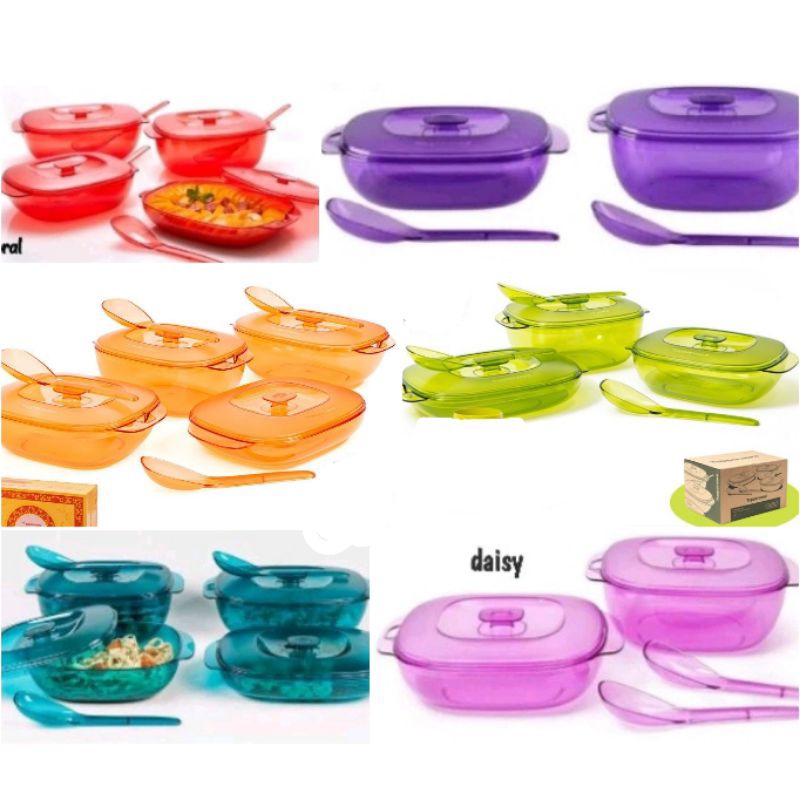 Tupperware Classy Crystalline Set set hidang serving | Shopee Singapore