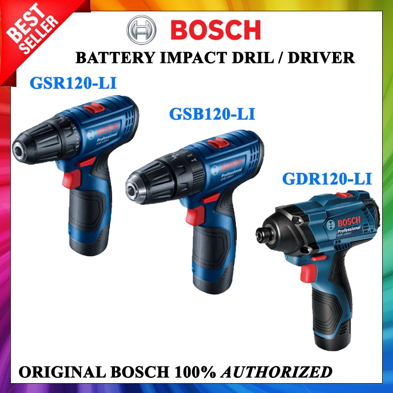 BOSCH GSB 120 / GSR 120 / GDR 120 CORDLESS IMPACT DRILL / DRIVER ...