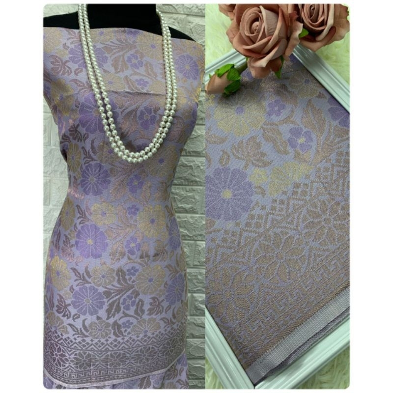 Woven Songket Full Songket Attach Fabric, Meter Songket | Shopee Singapore