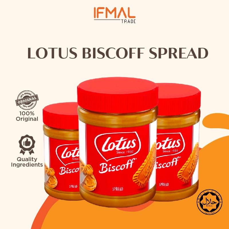 LOTUS BISCOFF SPREAD Smooth 1.6kg, 700g, 400g, Topping 1kg, Crumble 750g Jem Kacang Roti ...