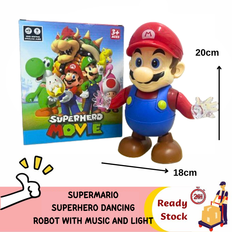 Supermario Dancing Robot Toys for Kids Superhero Dancing Robot Mainan ...